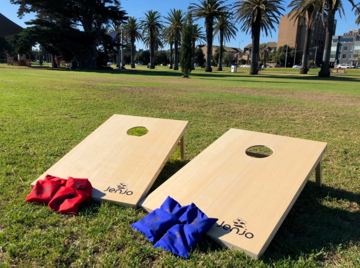 Cornhole Boards & Corn Bags Toss Game Hire | Starlight Party Hire