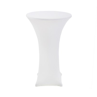 White Lycra Bar Table Cover - (Steel Bar Tables) | Starlight Party Hire