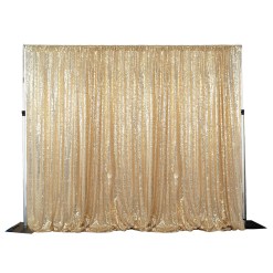 Backdrop Hire - Gold Sequin Mesh Fabric 3m length x 3m high | Starlight ...