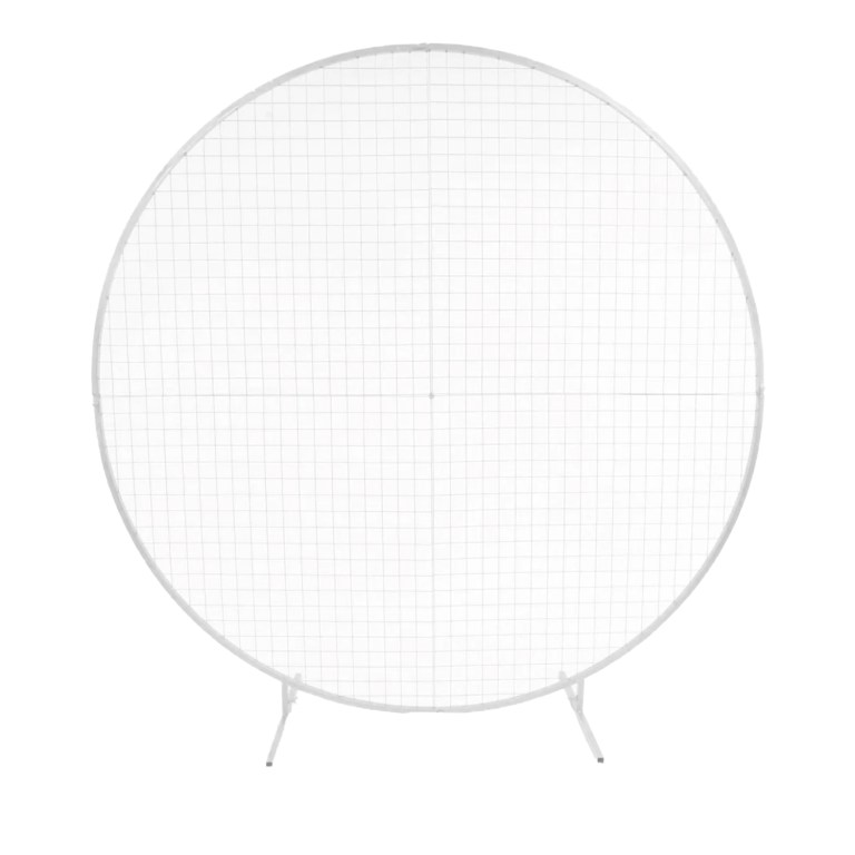 Round Mesh Backdrop Hire - White | Starlight Party Hire