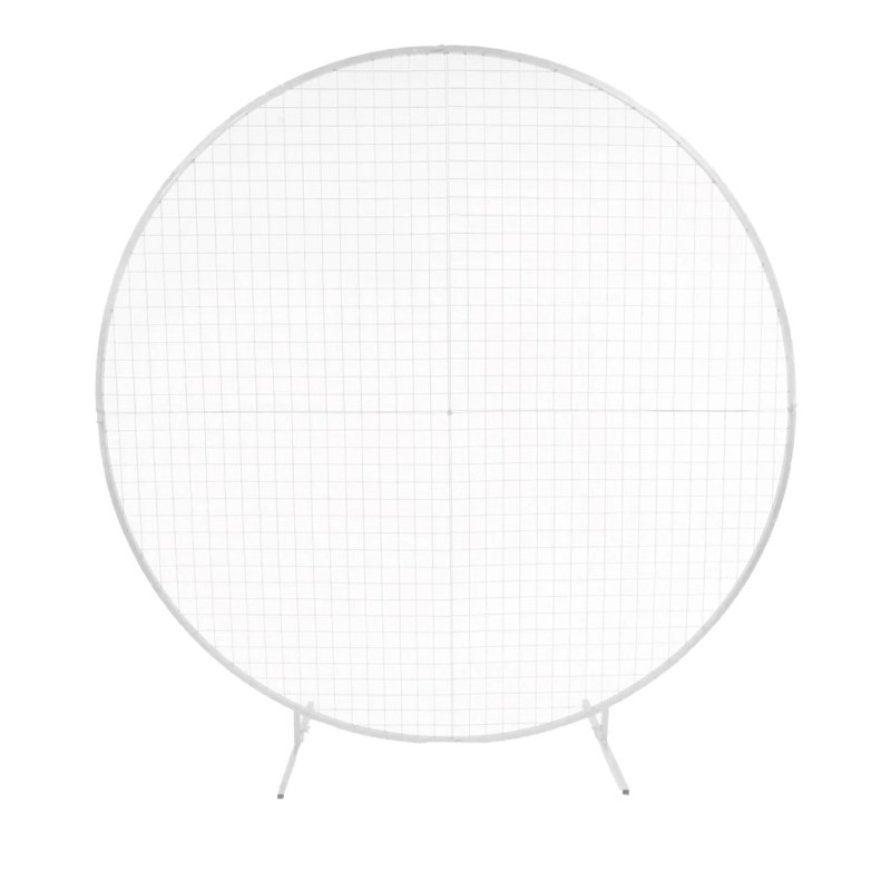 Round Mesh Backdrop Hire - White | Starlight Party Hire